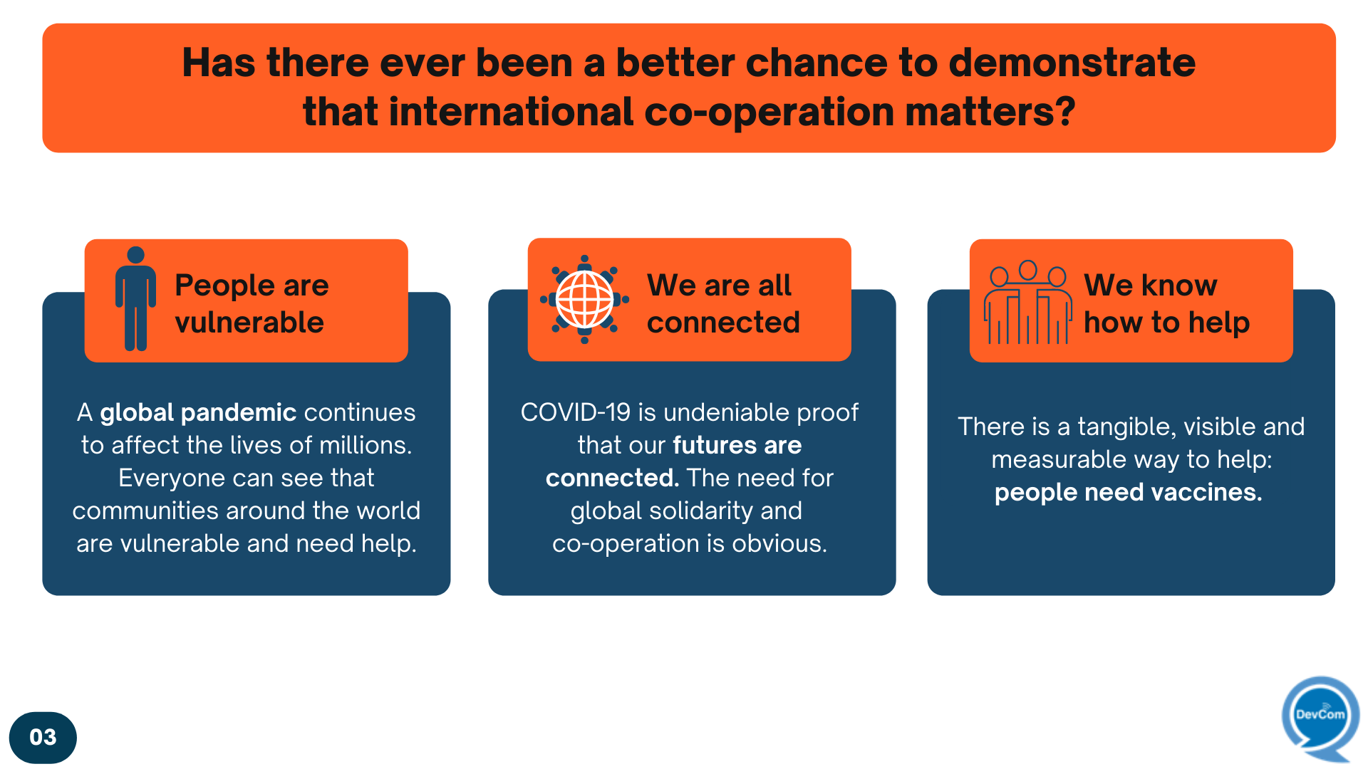 Vaccine equity: the best opportunity ever to show that co-operation works? – The SDG Communicator